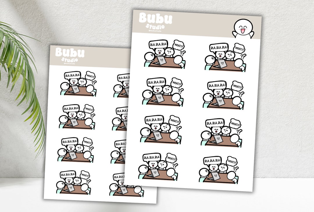 Work Meeting Sticker Sheet Handmade Design Stickers for Planners and ...