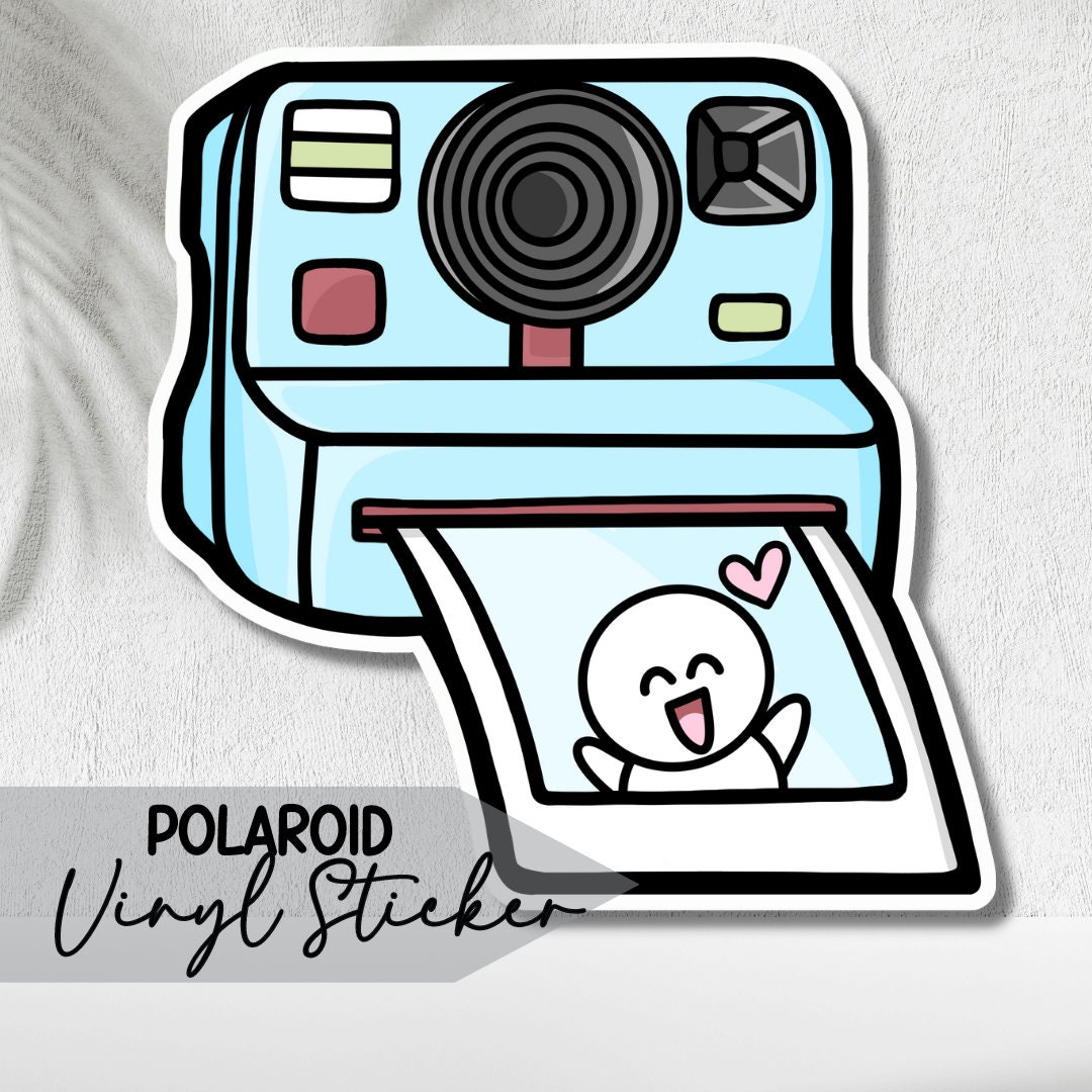 Polaroid Die Cut Vinyl Sticker Handmade Design Stickers for Planners ...