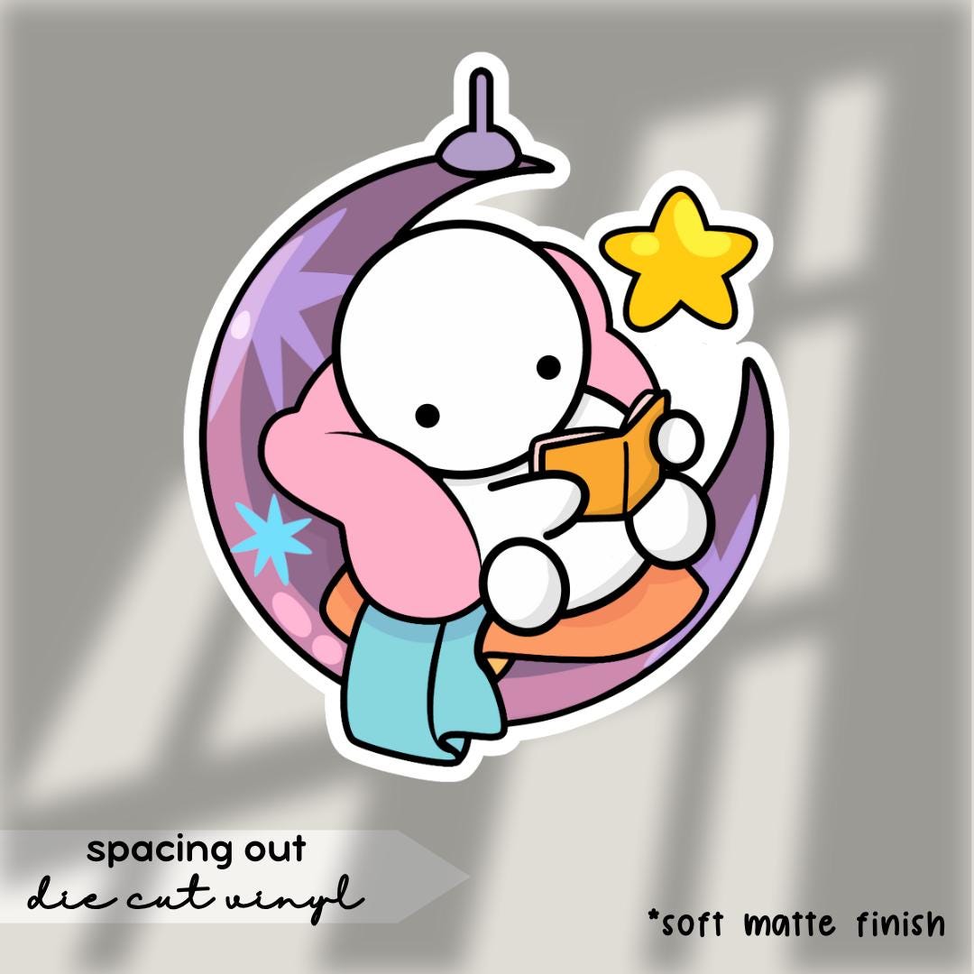 Spacing Out Die Cut Sticker | Matte Finish | Handmade Design Sticker ...