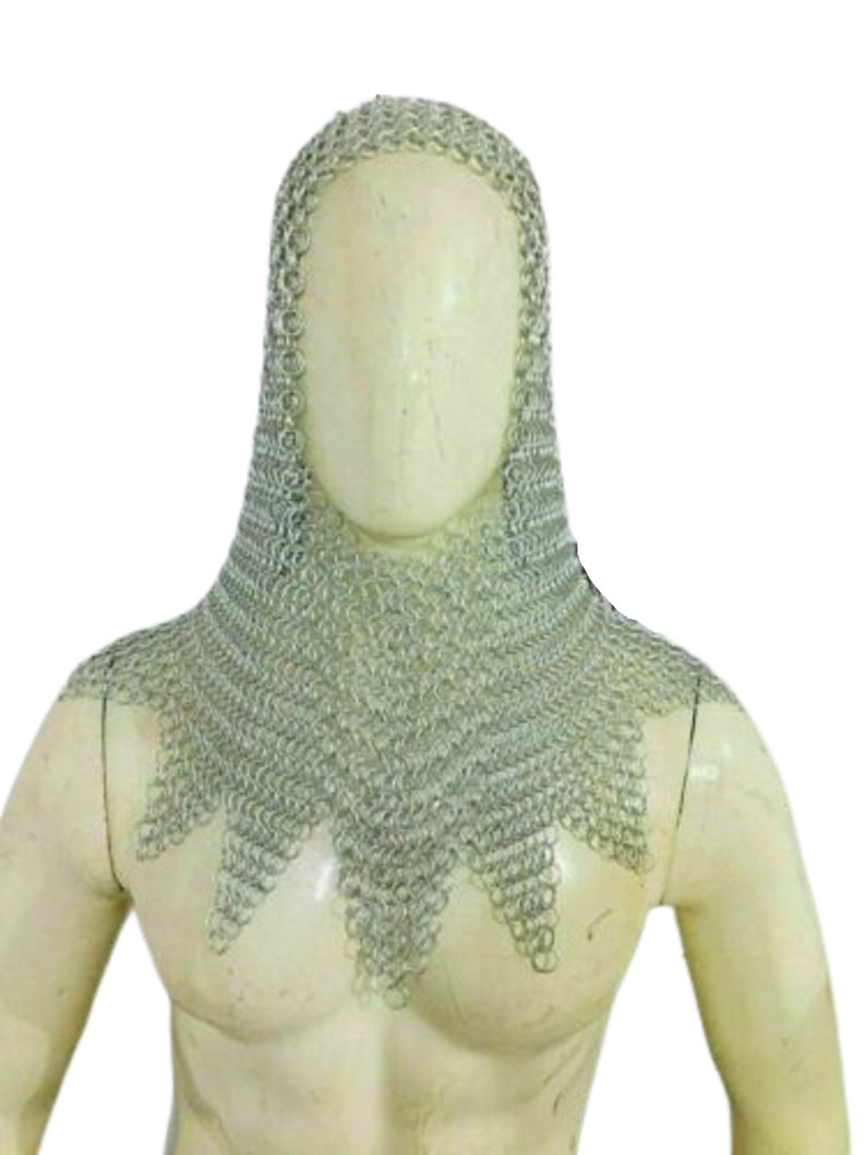 Medieval Chainmail Coif Chainmail Hood Zig Zag - Etsy
