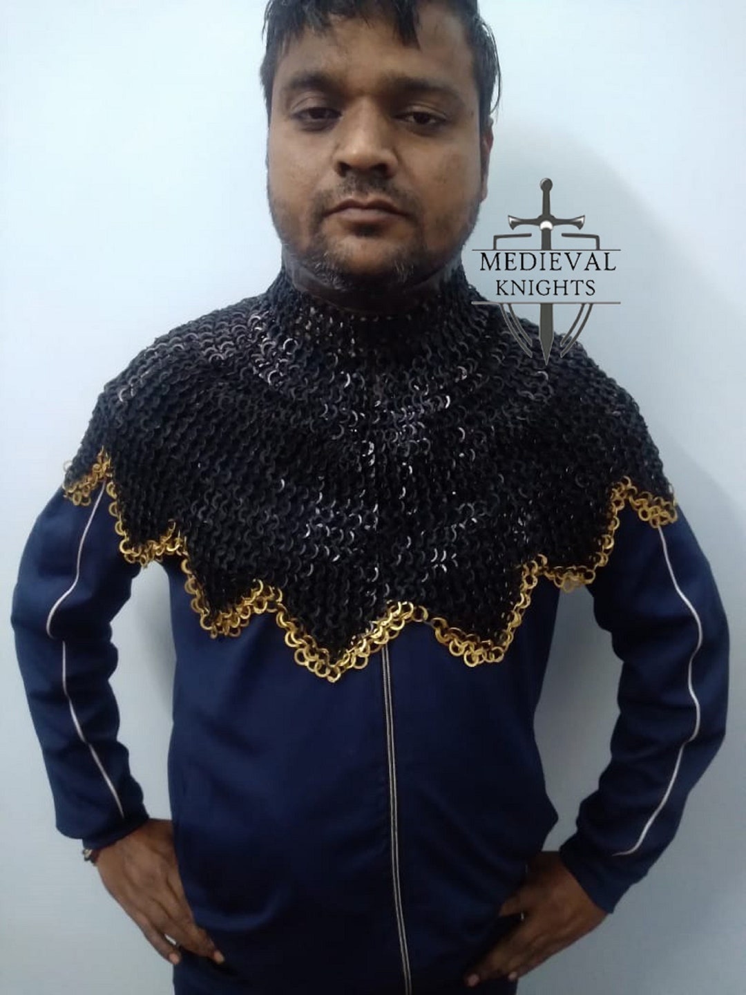 Chainmail Collar Mild Steel Flat Ring Riveted With Washer - Etsy