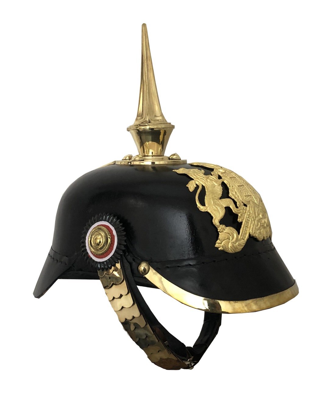 Prussian Imperial German Military Officer Spike Helmet With Brass Plate ...