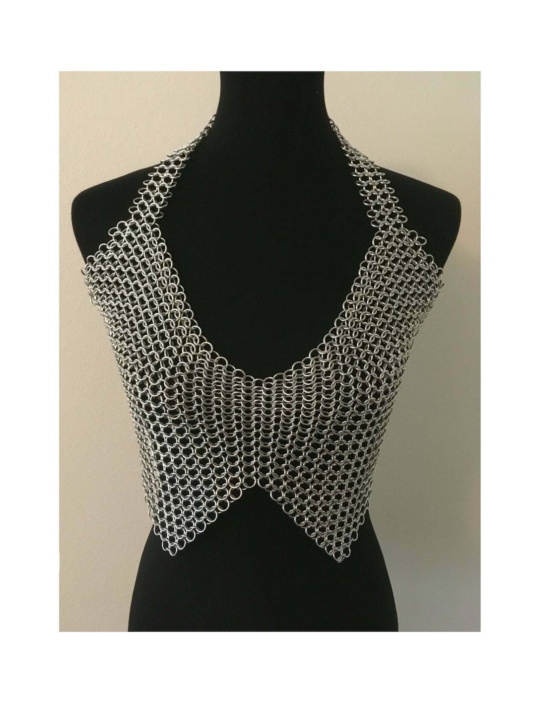 Chainmail Top 10 Mm Butted Chainmail Aluminium Top Halter - Etsy