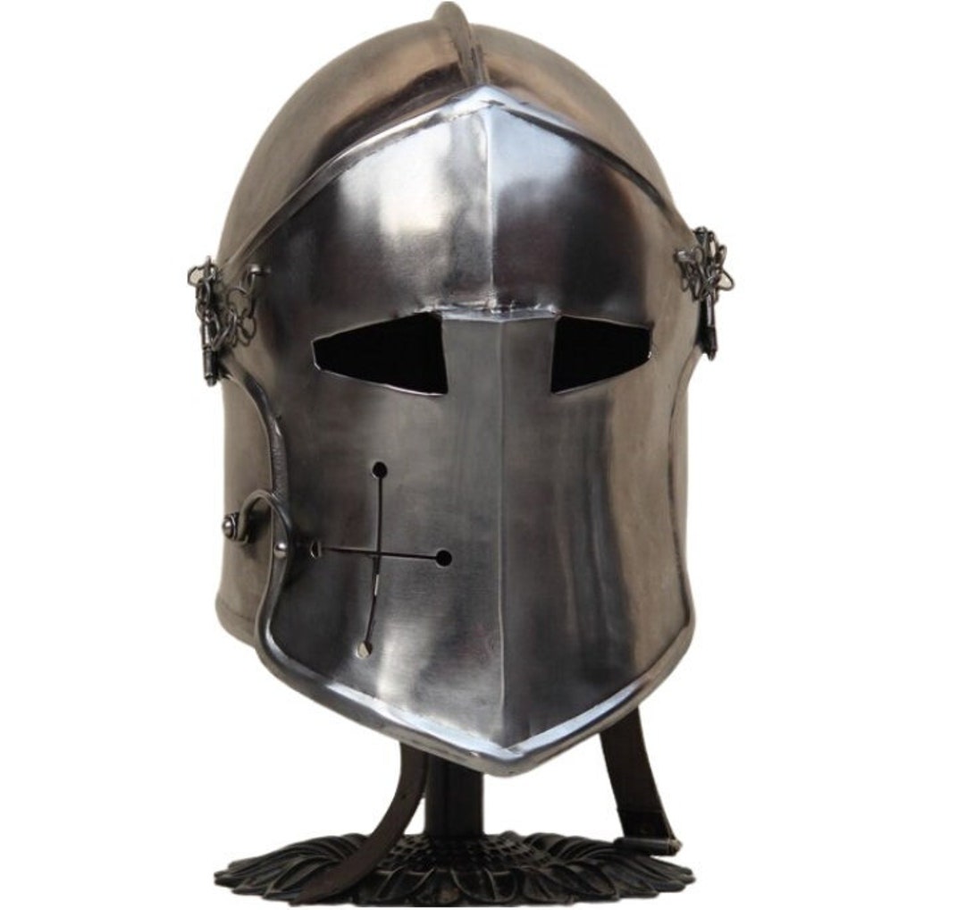 Medieval Barbute Helmet Role Play Knight Wearable Helmet Mild Steel 18 ...
