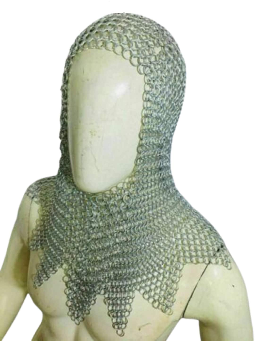 Medieval Chainmail Coif Chainmail Hood Zig Zag - Etsy