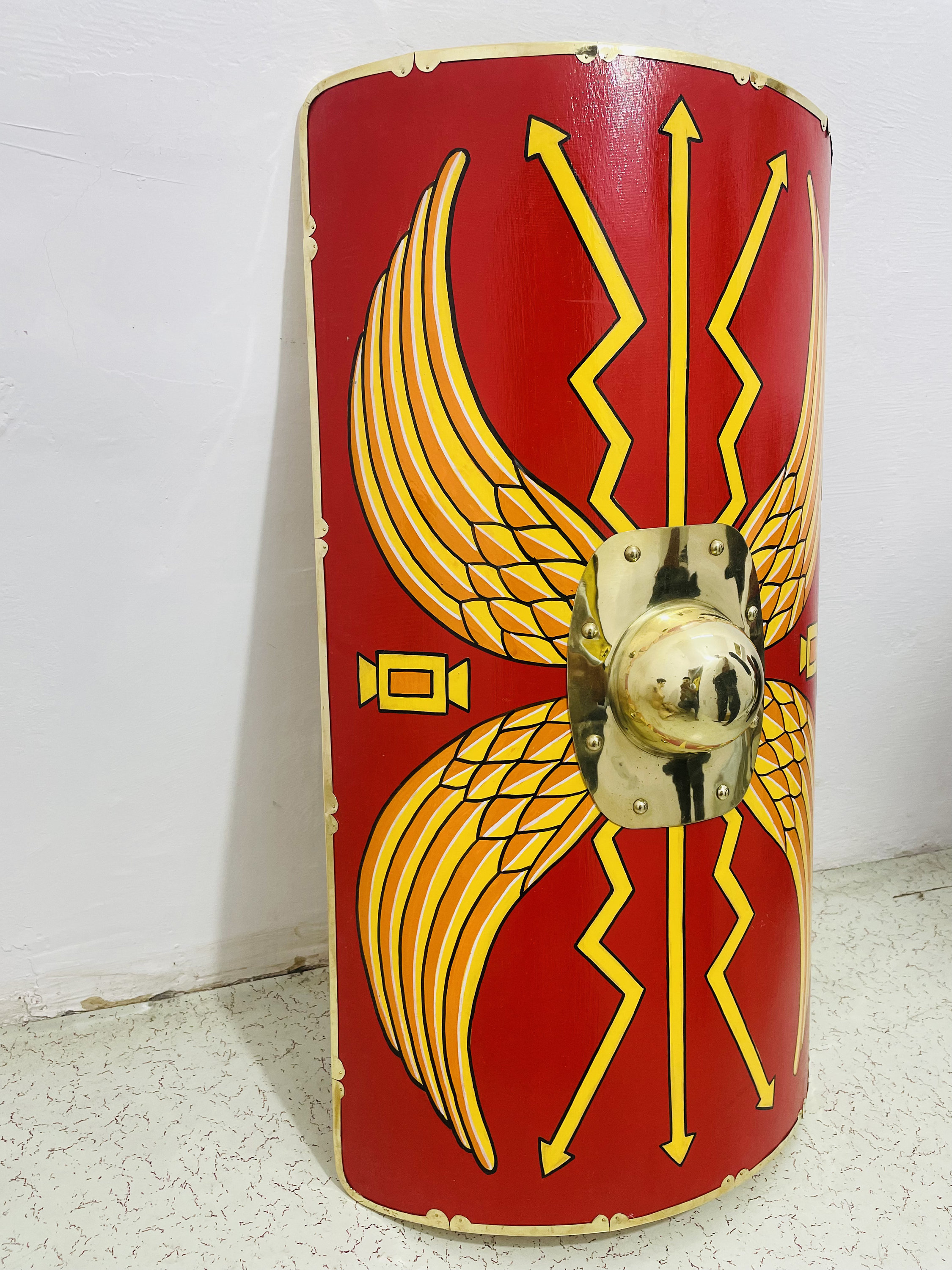 Roman Wooden Shield, Roman Battle Ancient Legionary Shield Reenactment ...