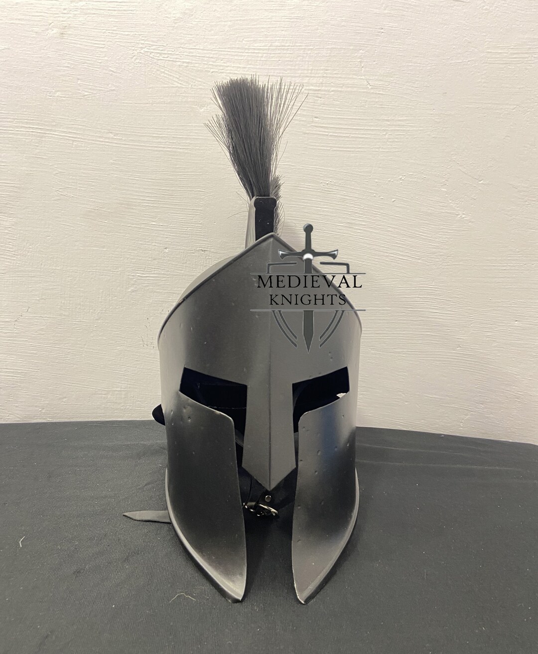 Spartan Helmet With Black Plume Spartan Helmet Leonidas Medieval Helmet ...