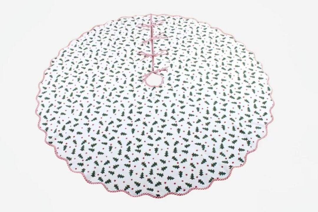 NEC Indian Floral Hand Block Printed Cotton Christmas Tree Skirt - Etsy