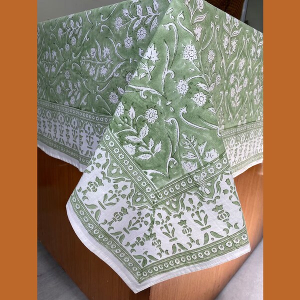 Block Print Tablecloth - Etsy