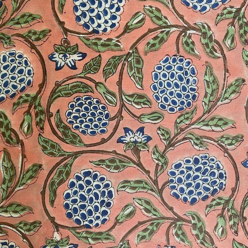Green Block Print Fabric - Etsy