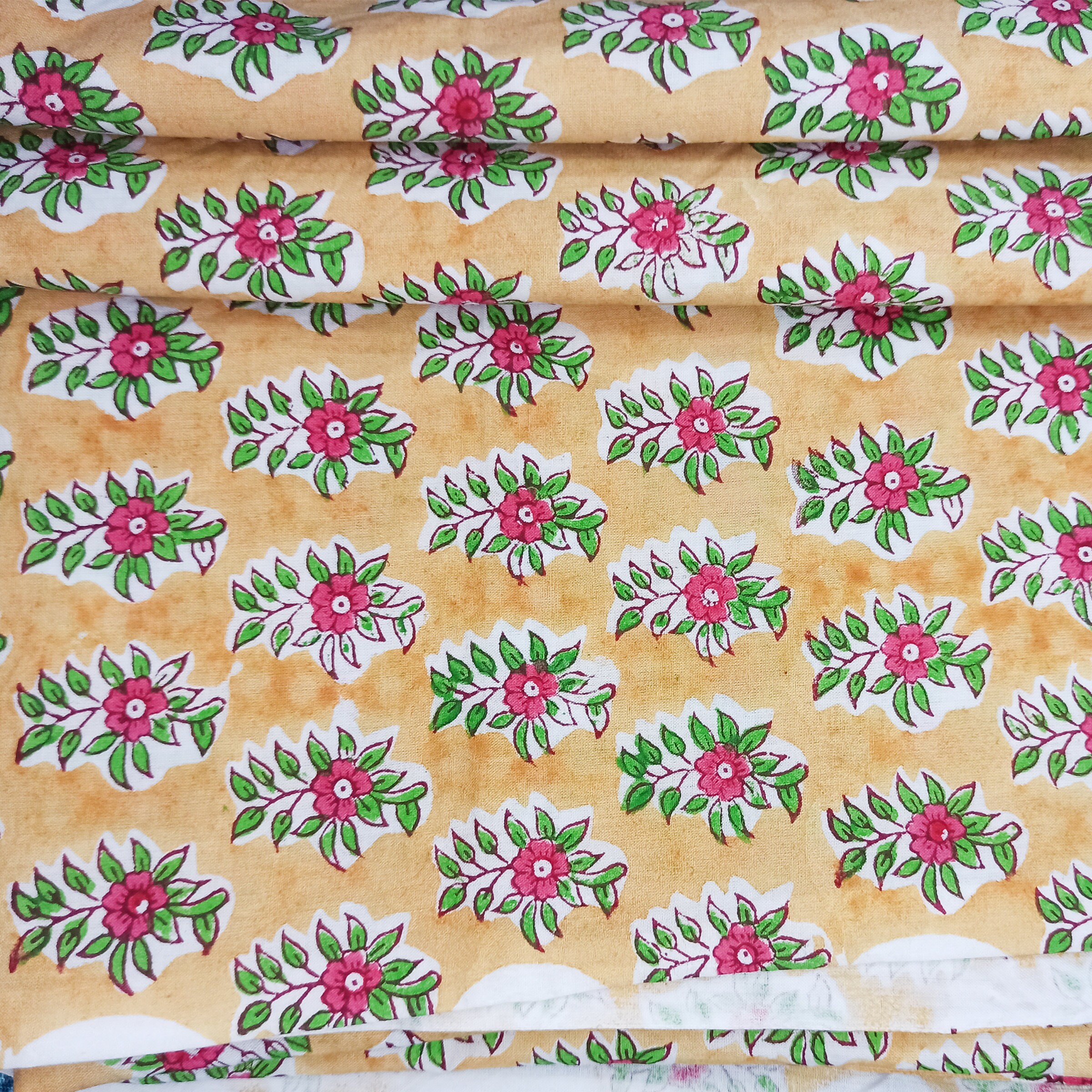 New Era Creation Beautiful Hand Block Printed Fabric, Cotton Fabric ...