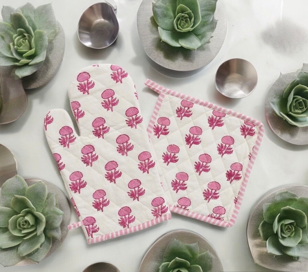 New Era Kitchen Oven Mitts and Pot Holder, Quilted Oven Mitts, Oven ...