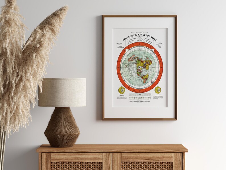 Gleason's New Standard Map of the World POSTER Digital PRINT Instant ...