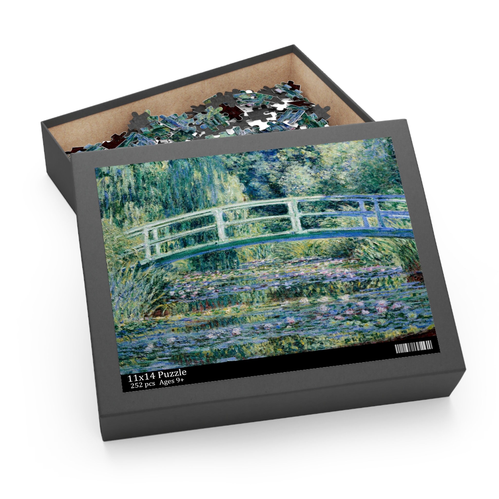 Water Lily Pond Monet Puzzle 120, 252, 500 Piece Bridge Art Print ...