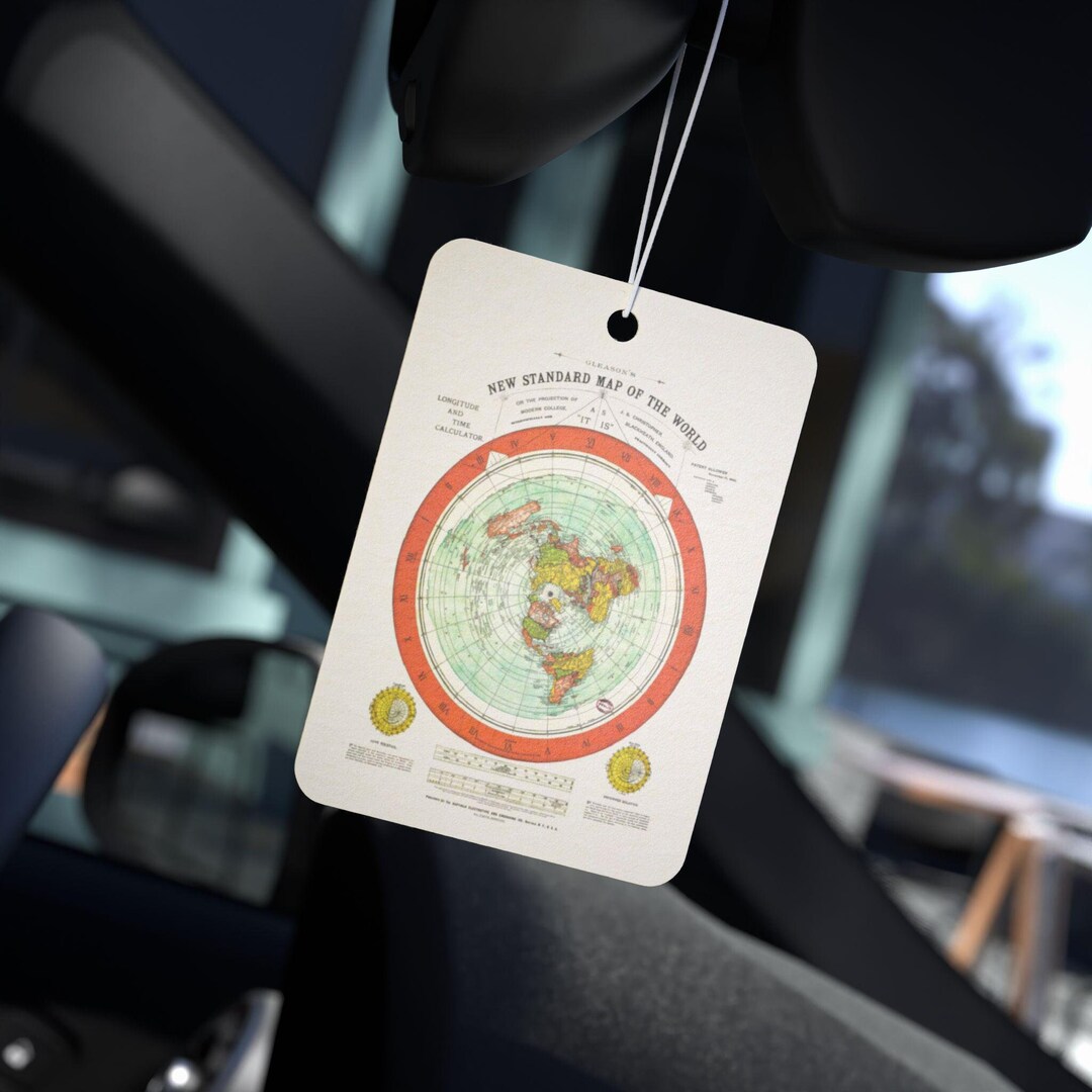 Gleason's New Standard Map of the World Air Freshener, Vintage Map Art ...