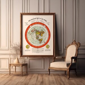 Gleason's New Standard Map of the World POSTER Digital PRINT Instant ...
