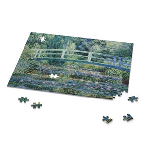 Water Lily Pond Monet Puzzle (120, 252, 500) Piece Bridge Art Print ...