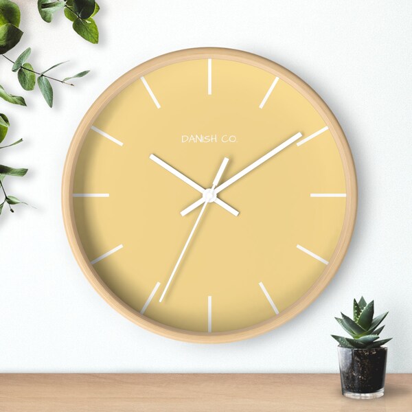 Yellow Wall Clock - Etsy