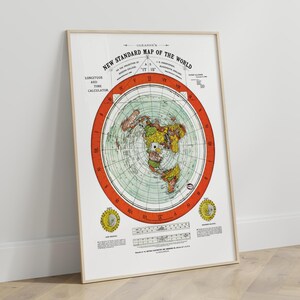 Gleason's New Standard Map of the World POSTER Digital PRINT Instant ...
