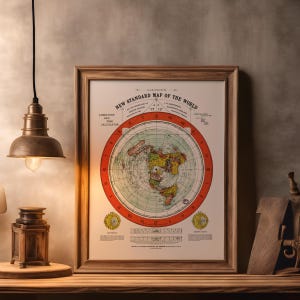 Gleason's New Standard Map of the World POSTER Digital PRINT Instant ...