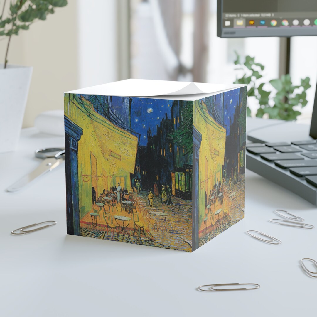 Café Terrace at Night Van Gogh Note Cube Art Print Gift Van - Etsy