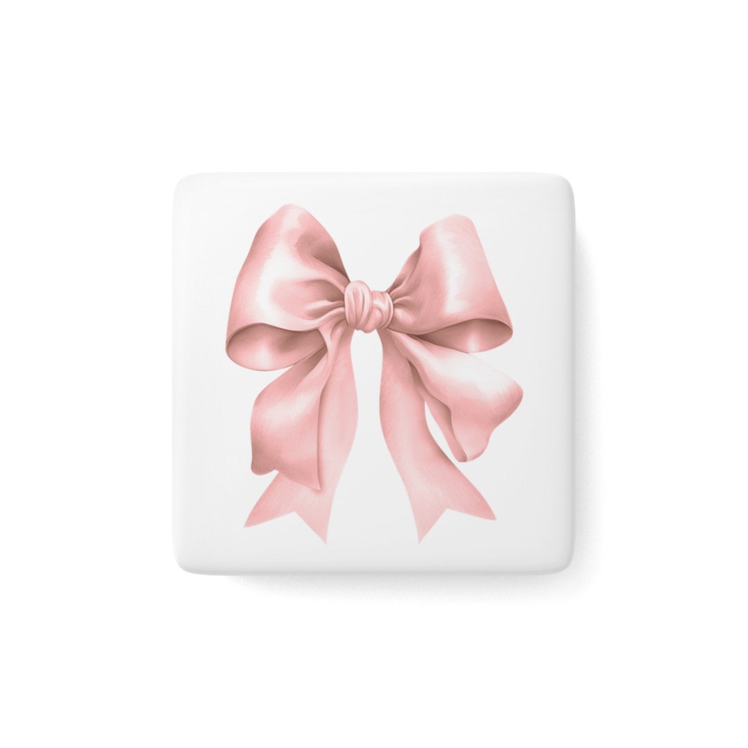 Coquette MAGNET Pretty Pink Bow Porcelain Fridge Magnet Soft Girl ...