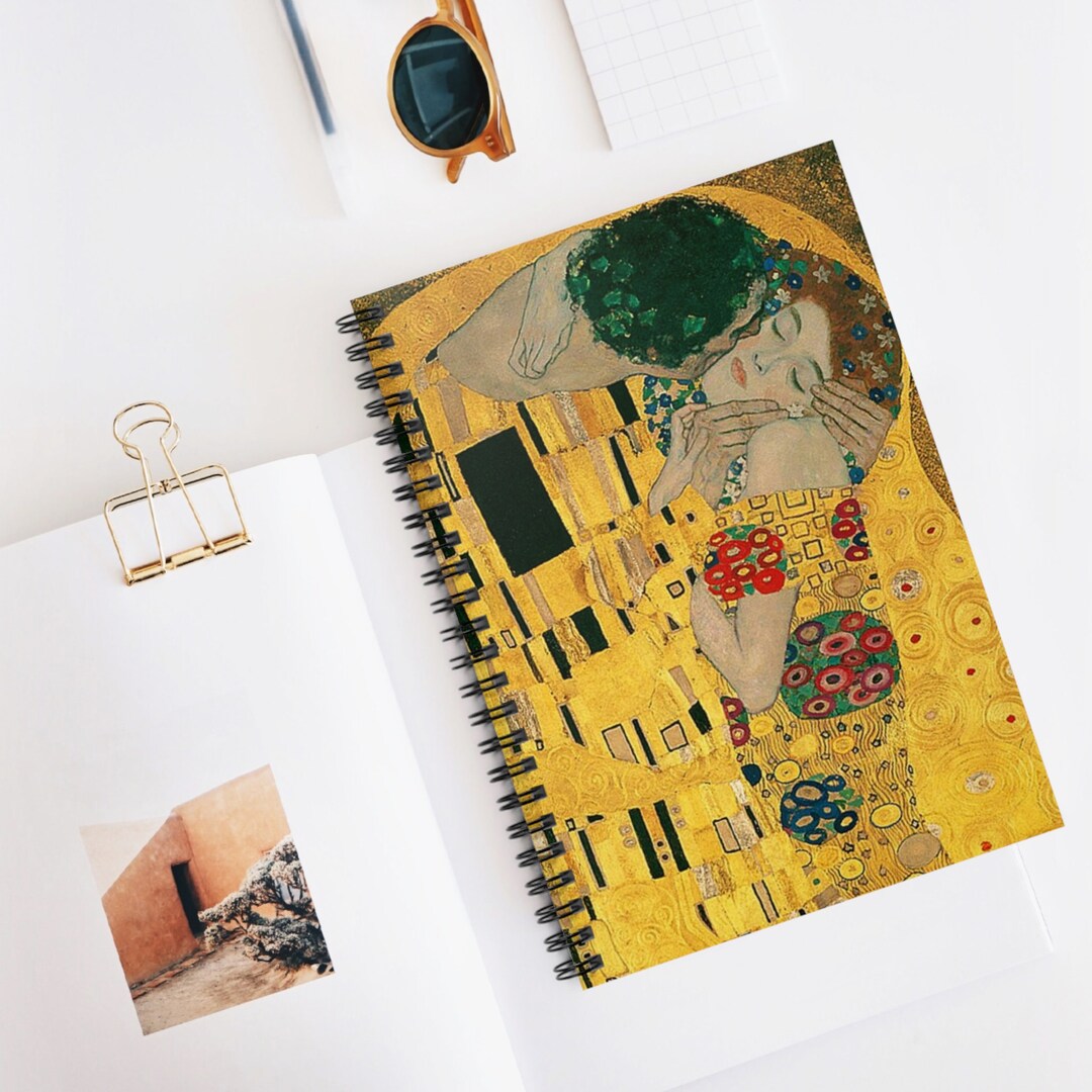 Klimt the Kiss Notebook Spiral Notebook Ruled Line Paper Journal Boho ...