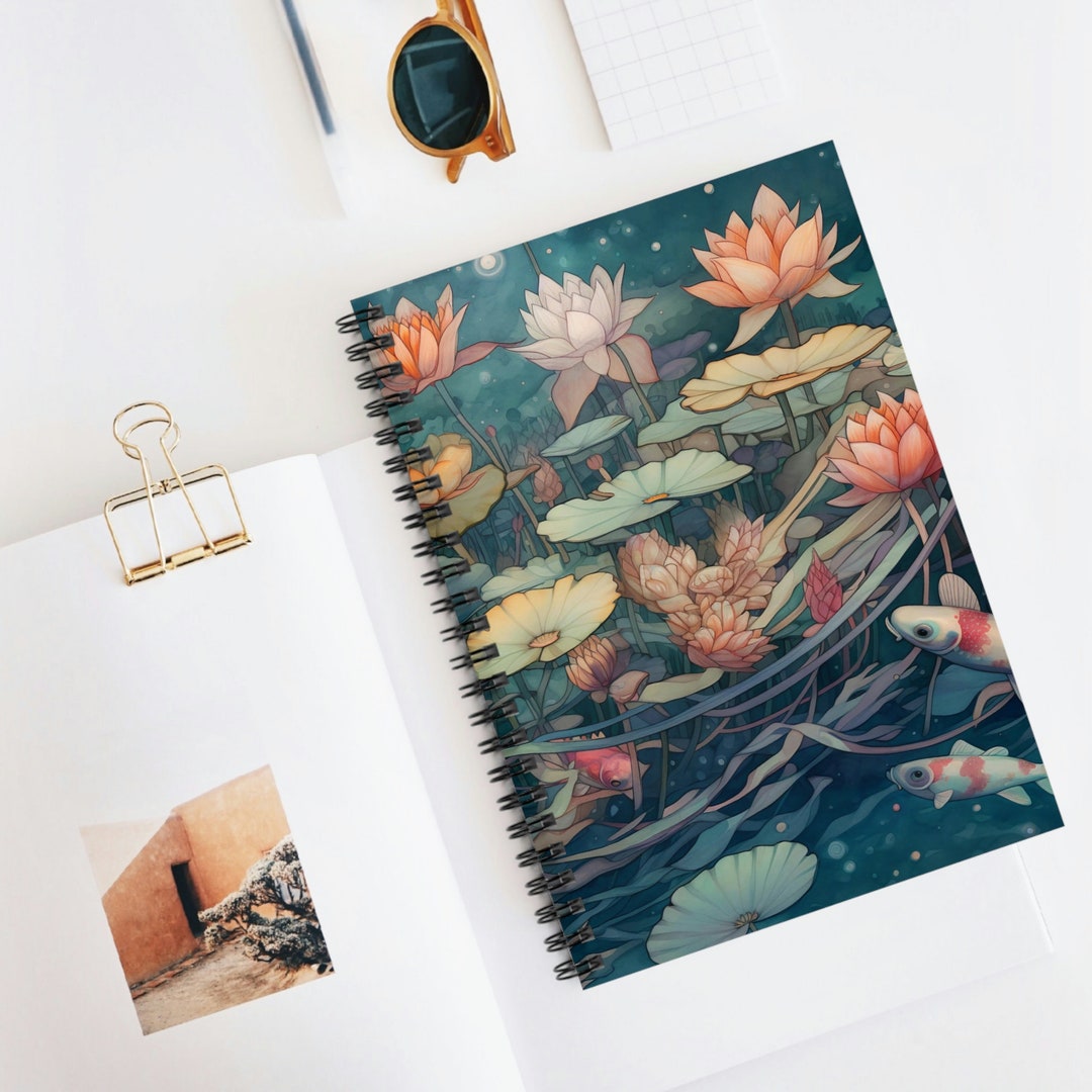 Japanese Koi Art Notebook Japanese Pond Art Gift Koi Fish Japanese Art ...
