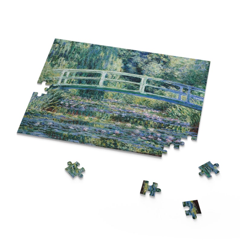 Water Lily Pond Monet Puzzle (120, 252, 500) Piece Bridge Art Print ...