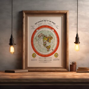 Gleason's New Standard Map of the World POSTER Digital PRINT Instant ...