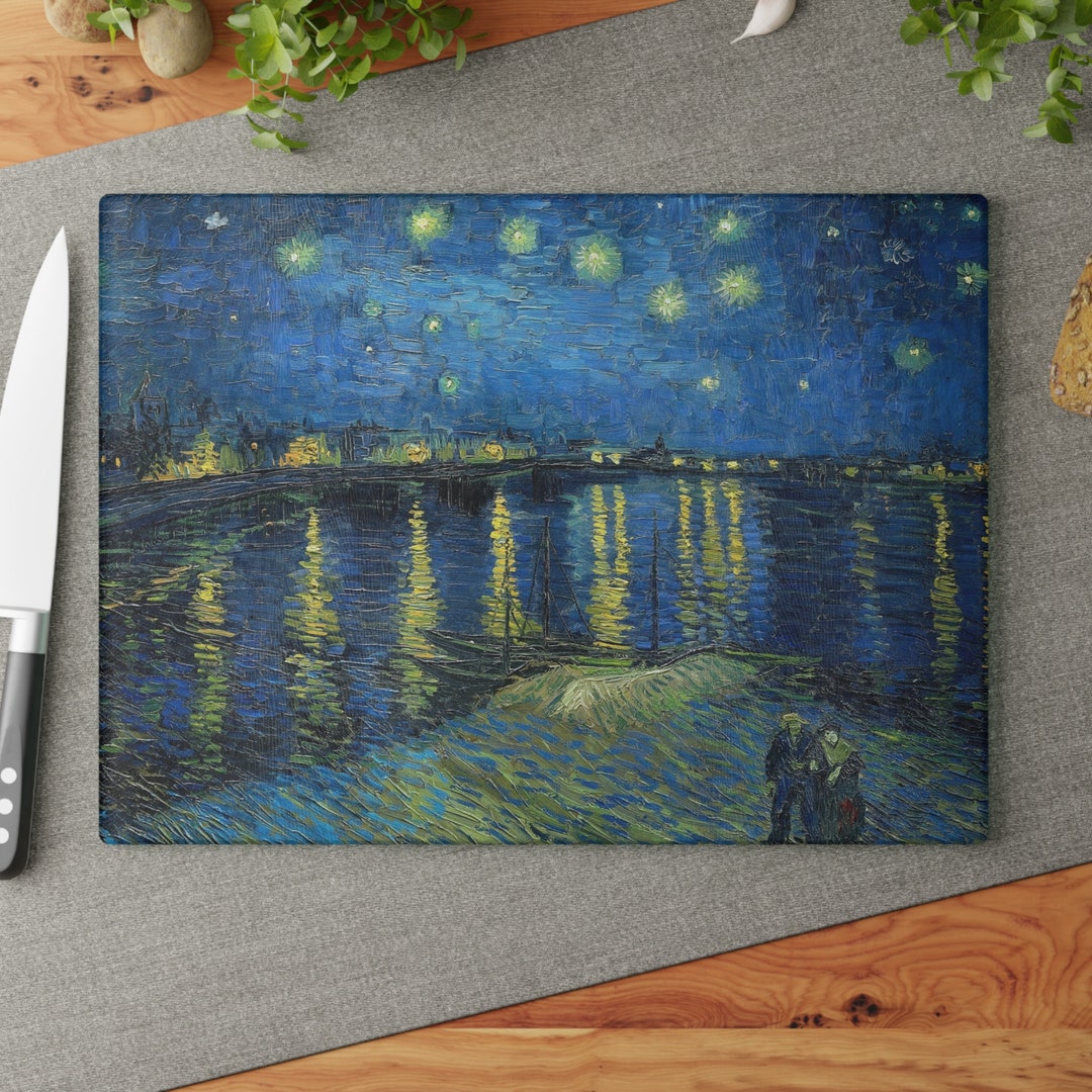 Van Gogh Glass Cutting Board; Vincent Van Gogh Art Print Tempered Glass ...