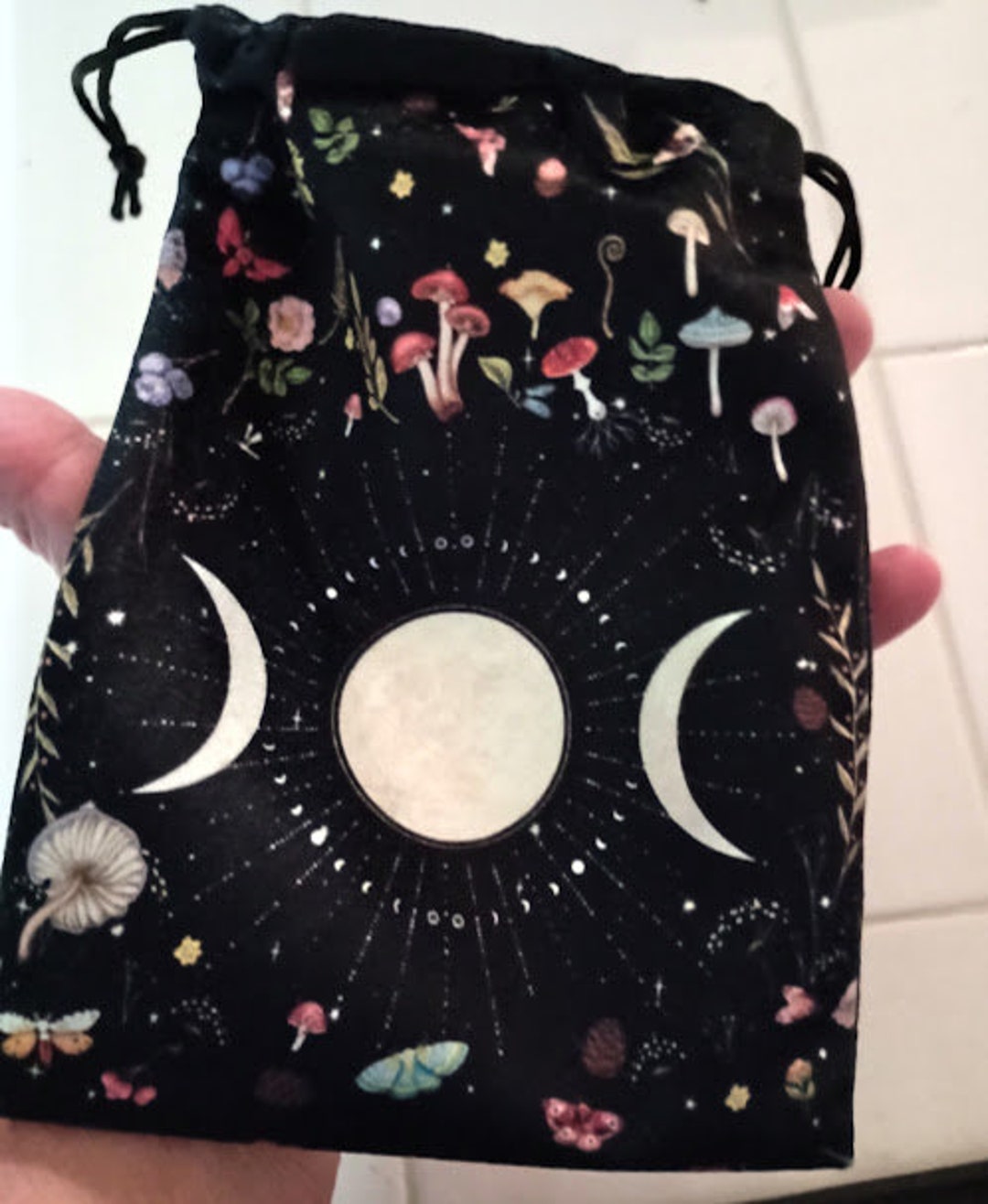 Triple Moon Velvety Tarot Deck Bag, Gift Bag, Witchy Gift Bag - Etsy