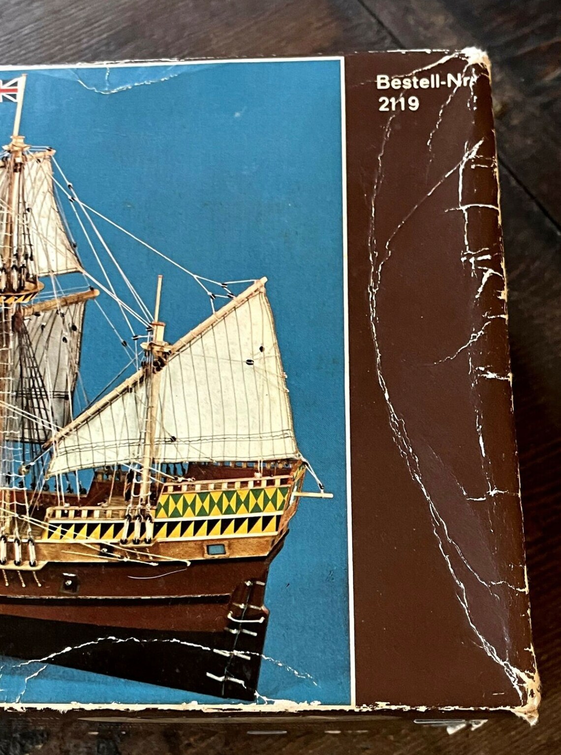 Vintage Graupner Wooden Mayflower Ship Model No. 2119 With Neat History ...