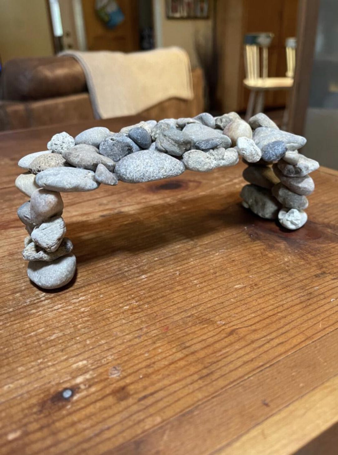 Handmade Natural Fossil Tank Decor - Swim Through Tunnel Hide Aquarium ...