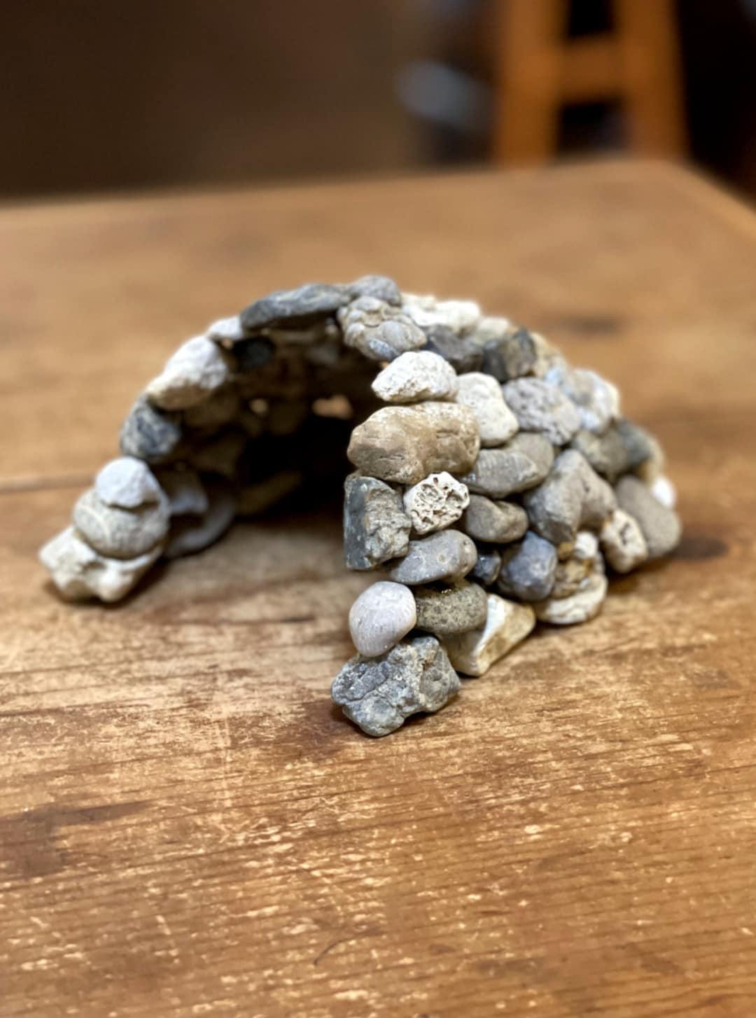 Handmade Natural Stone Tank Cave Ornament - Made With Fossils - Etsy