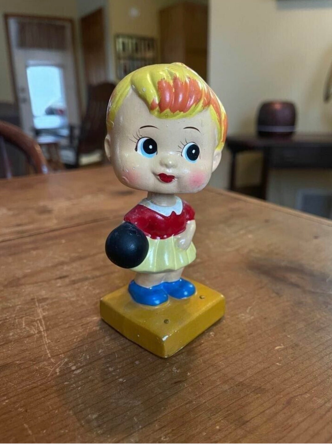 Vintage Bowling Girl Nodder Bobble Head Composite Made in Japan Kitsch ...