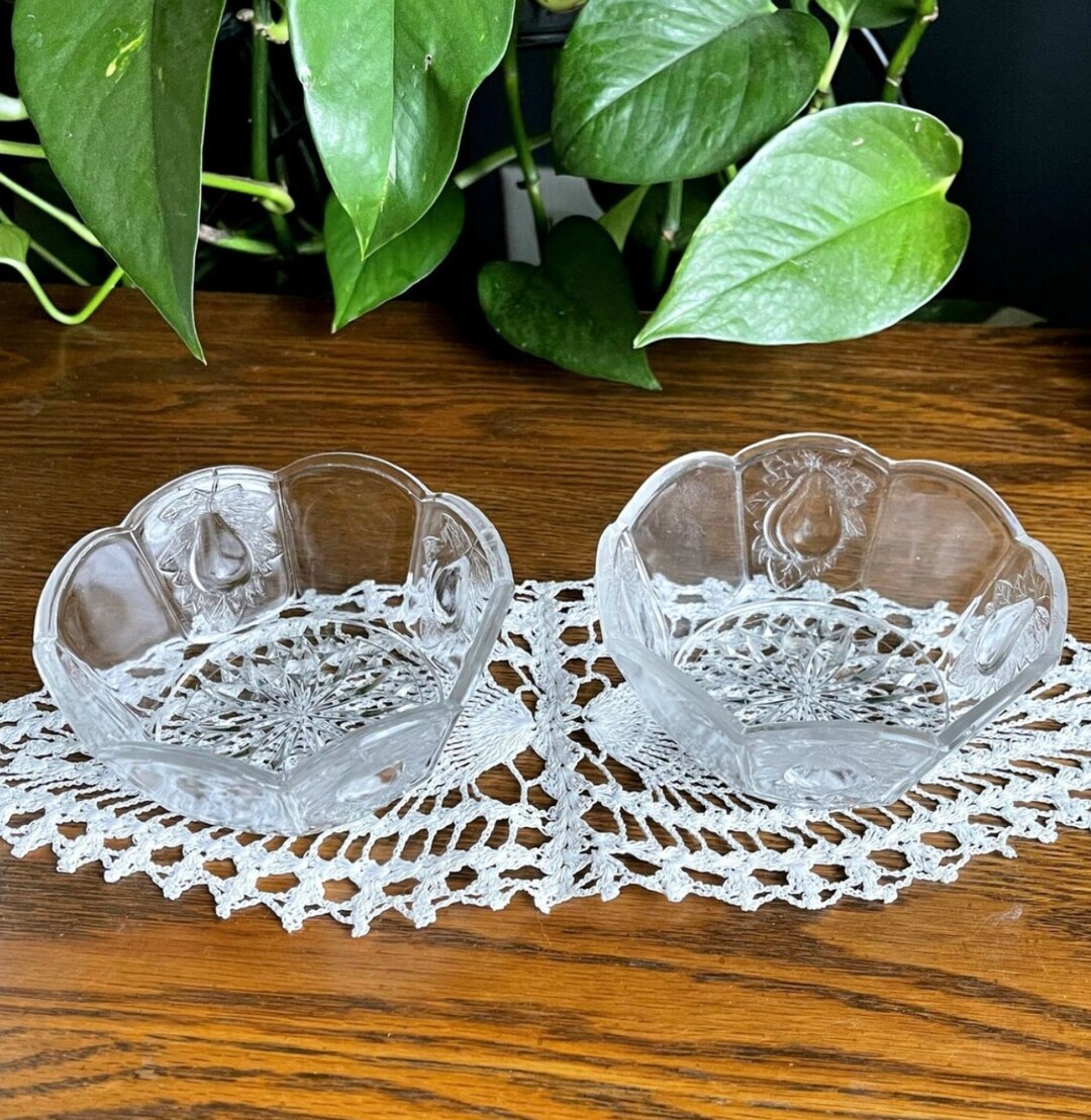 Antique Glass Baltimore Pear Fruit Bowls With Owner History - Etsy