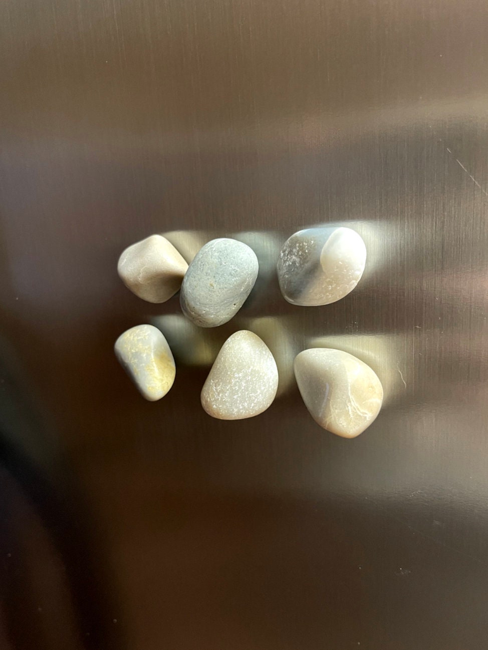 Handmade Stone Refrigerator Magnets Set Blue White Tan - Etsy