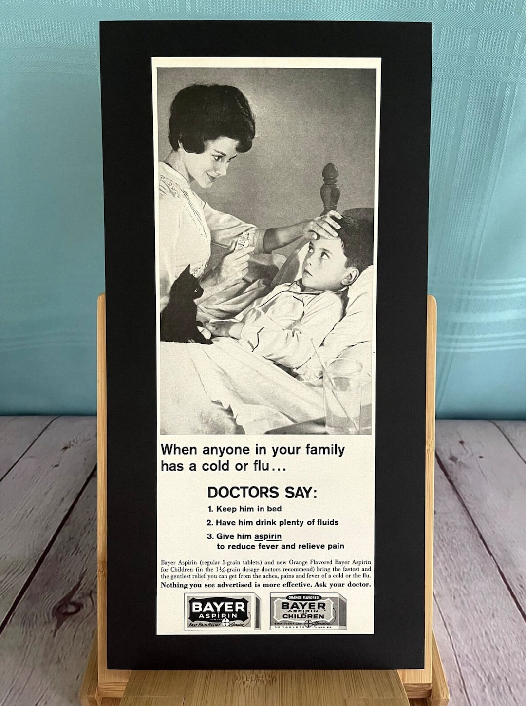 1960's Bayer Medicine Advertisement From Look Magazine Issue December ...