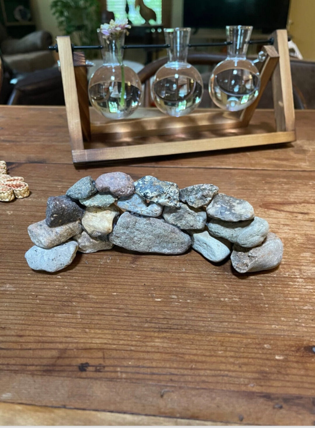 Handmade Natural Stone Tank Decor - Rock Retaining Wall Ornament - Etsy
