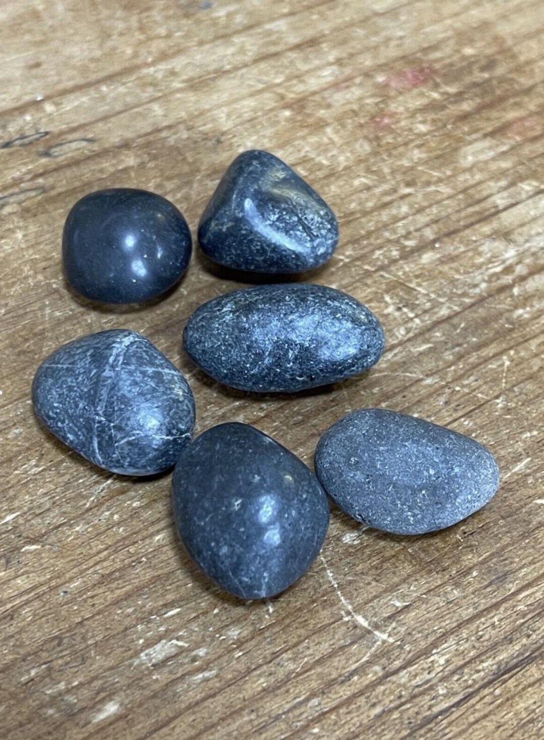 Handmade Natural Stone Refrigerator Magnets Set of 6 - Dark River ...