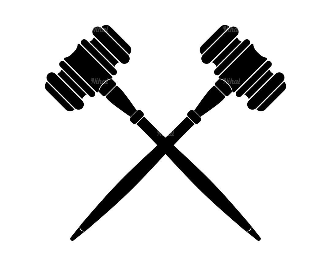 Crossed Gavel Svg| Hammer Cricut Fie | Judges Gavel Png | Wooden Hammer Cut File - Etsy