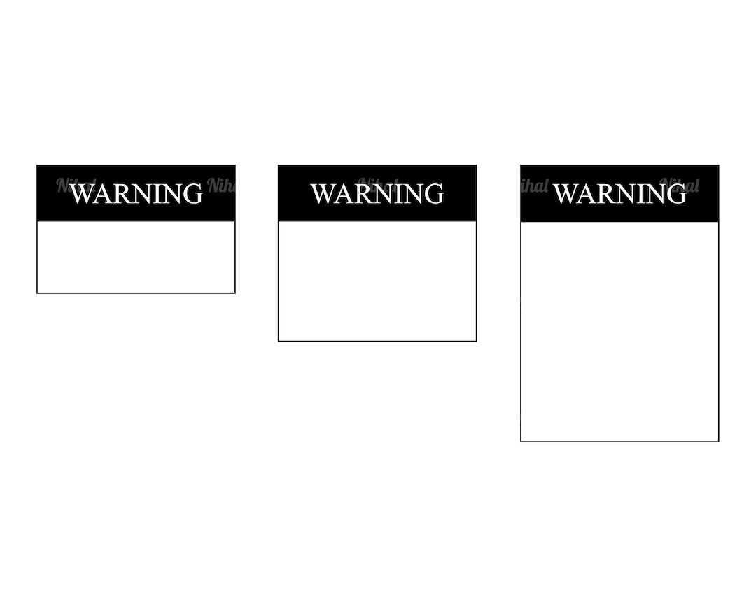 Blank Warning Sign SVG | Blank Danger Sign Cut File - Etsy