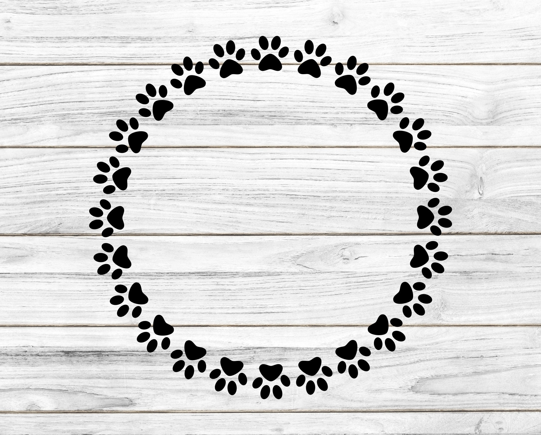 Circle Paw Prints Svg | Paw Print Svg | Paw Cut File | Dog Paw Png - Etsy
