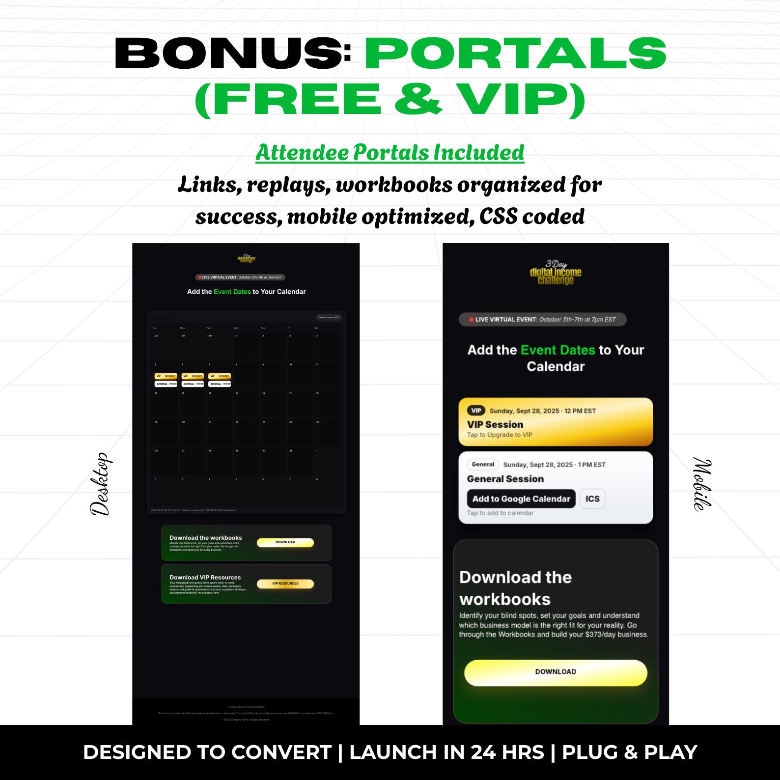 Go High Level 3-day Challenge Funnel Template | Lead Gen (digital ...