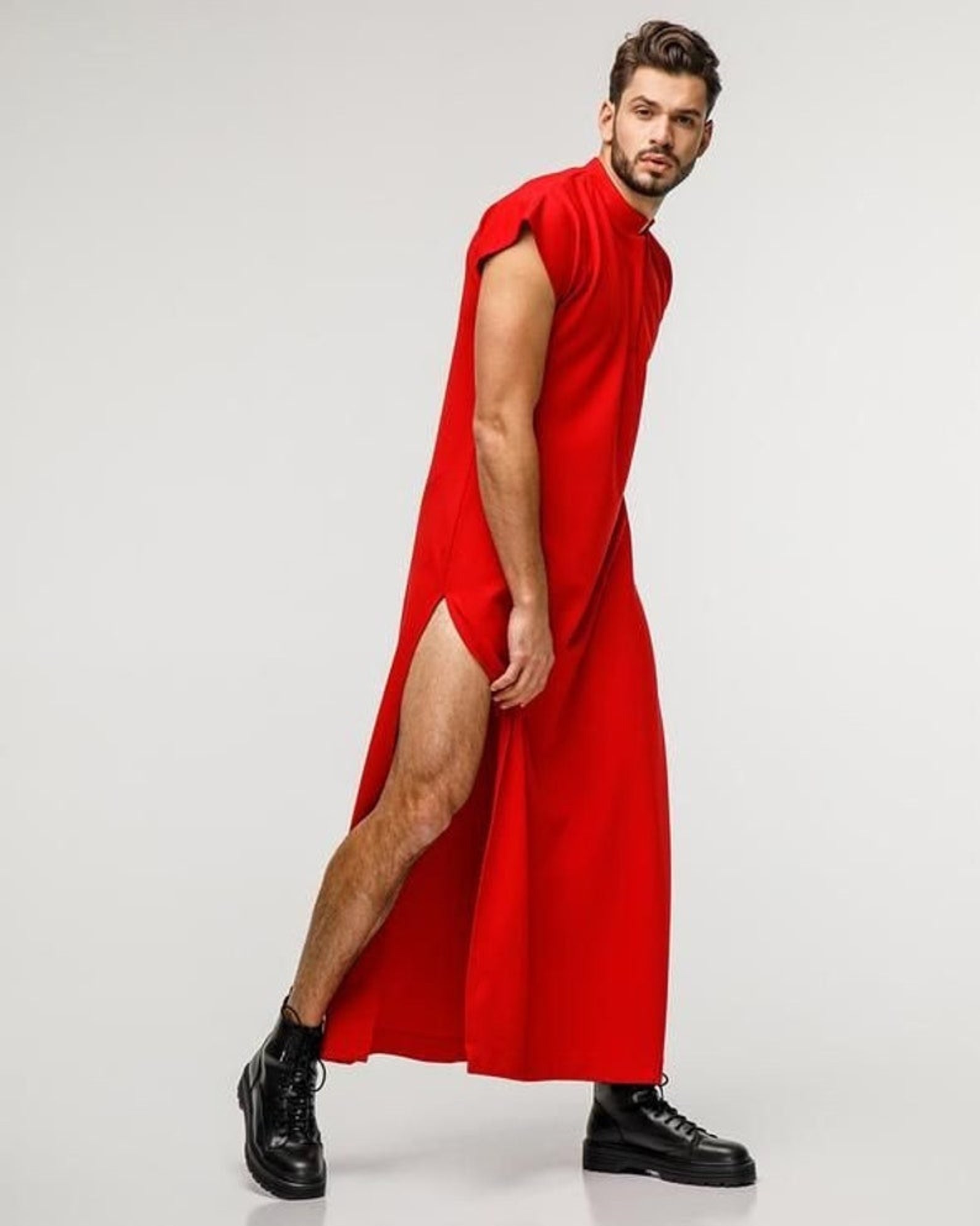 Red Kaftan Dress/red Dress Formal/nightgown Dress/loose Fitting Men's ...