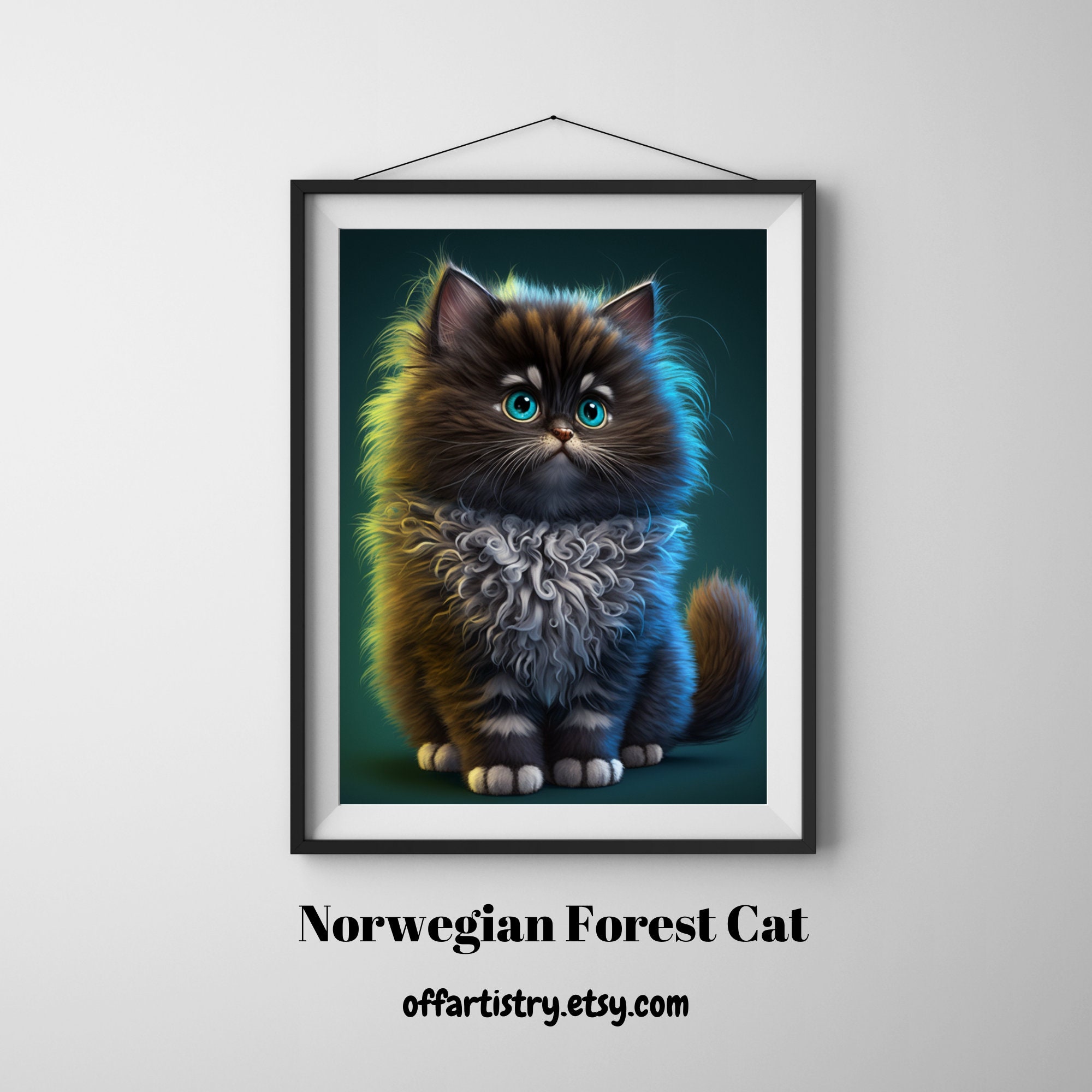 Cat Pixar Art Style Set of 8 Bundle Digital Prints Wall Art - Etsy