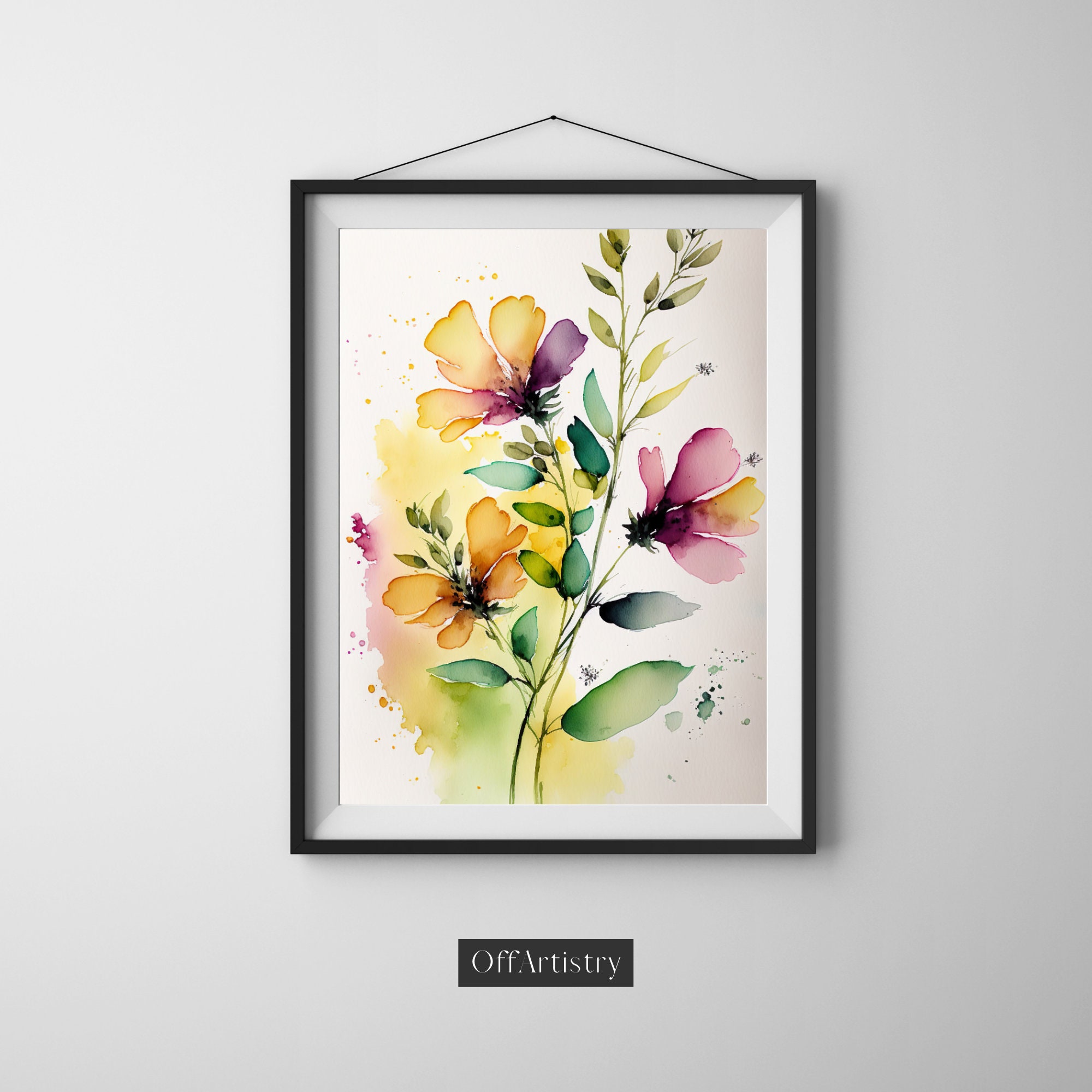 Flower Watercolor DIGITAL PRINT - Etsy
