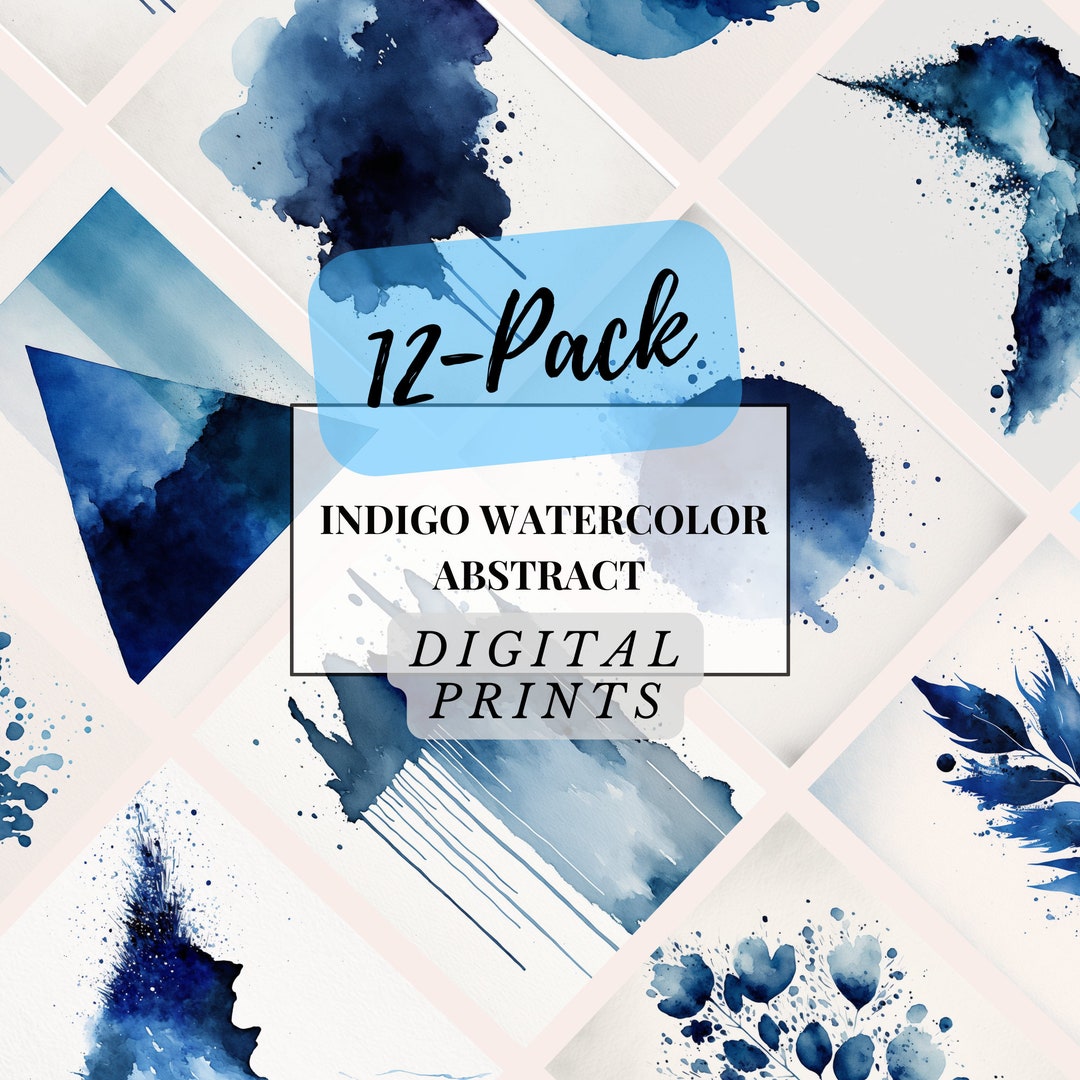 Minimalist Watercolor Abstract Art Prints Set of 12, Watercolor ...