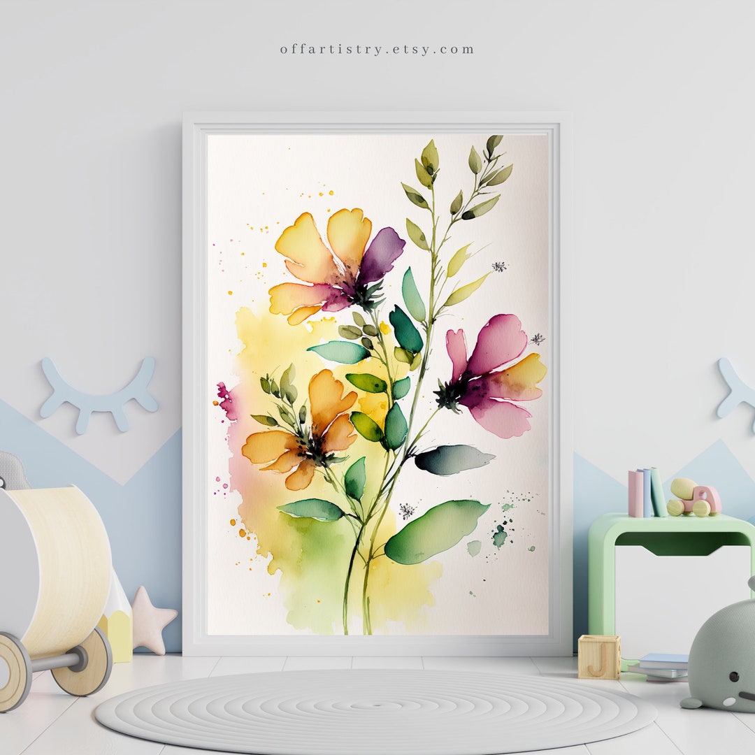 Flower Watercolor DIGITAL PRINT - Etsy
